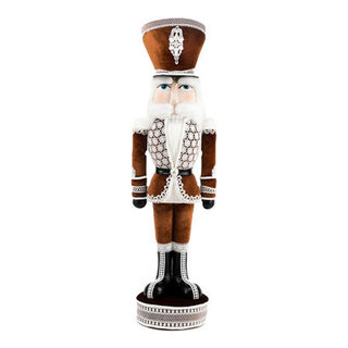 December Diamonds Gingerbread Village 40" Gingerbread Lace Nutcracker ...