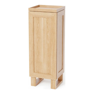 Oak Minimalist Tallboy, Wireworks Cosmos - Transitional - Bathroom ...