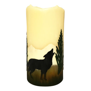 Mountain Wolf Flameless Candle - Rustic - Candles - by HEATHER CANDLES ...