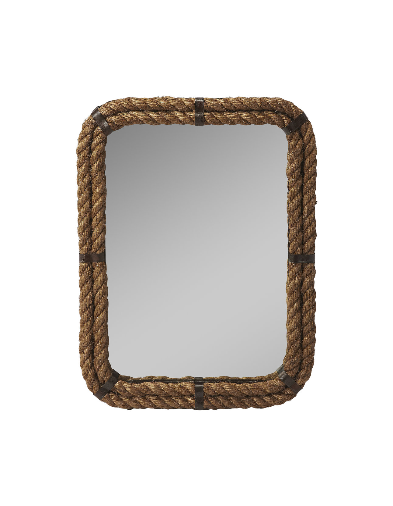 Darby Rectangular Rope Wall Mirror - Beach Style - Bathroom Mirrors ...