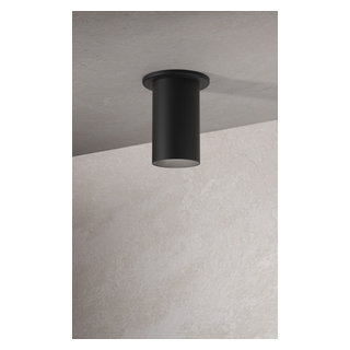 CSL LED Cylinder Collection Flush Mount Matte Black, 3.5"Dx6"H, 3.5"Dx6 ...