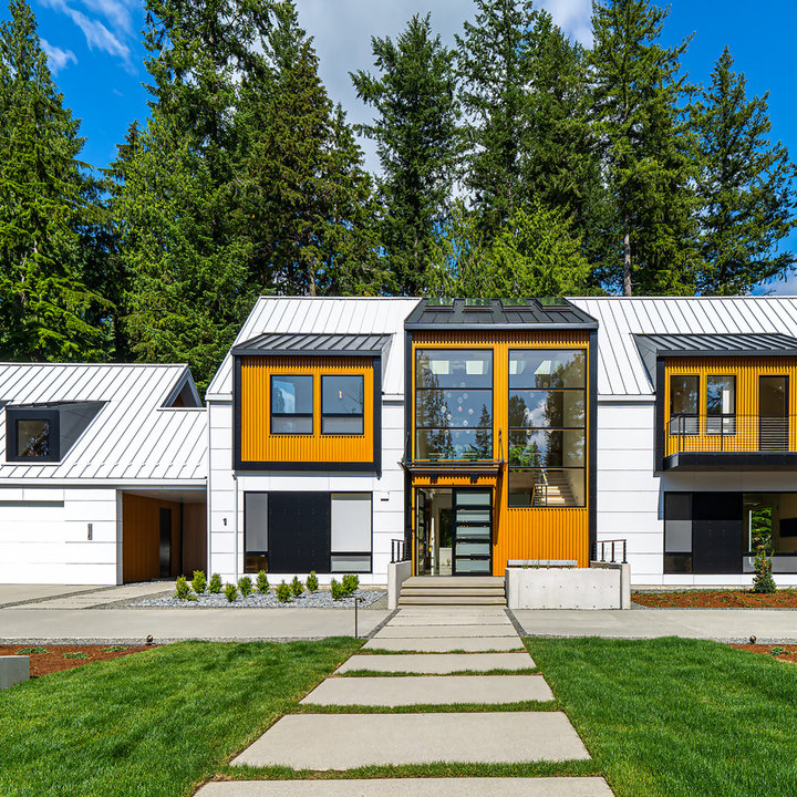 75 Beautiful Exterior with a White Roof Ideas & Designs - December 2022 ...