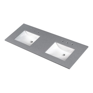MSI VSL-SPA6122DB-2CM Sparkling Gray 61" Marble Vanity Top ...