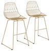 Brody Bar Chair (Set of 2) Gold - Contemporary - Outdoor Bar Stools And ...
