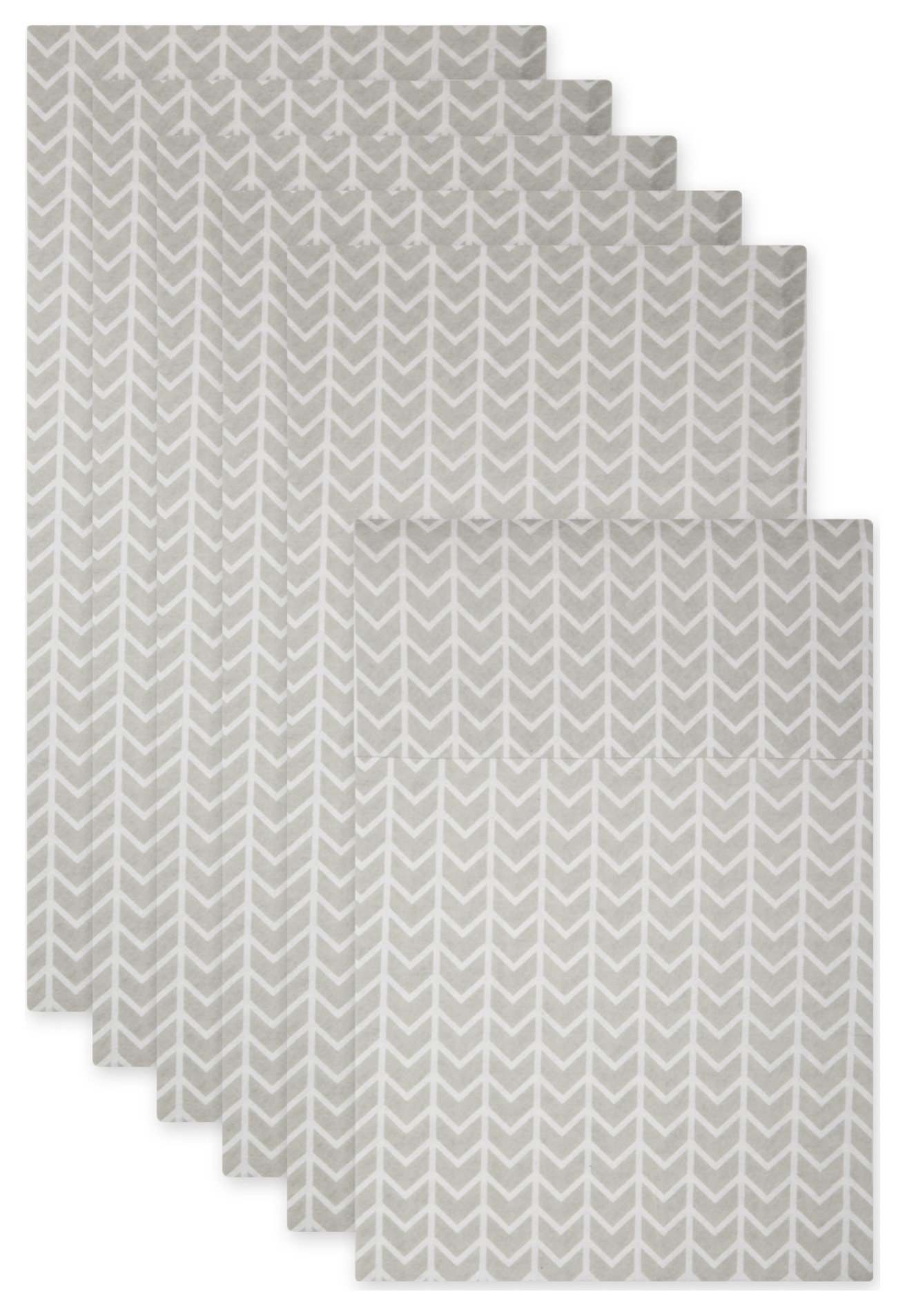 Stone Herringbone Print Fridge Liner Set/6 - Contemporary - Drawer ...