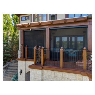 Enclosed Deck With Phantom Motorized Screens - Deck - Calgary - by ...