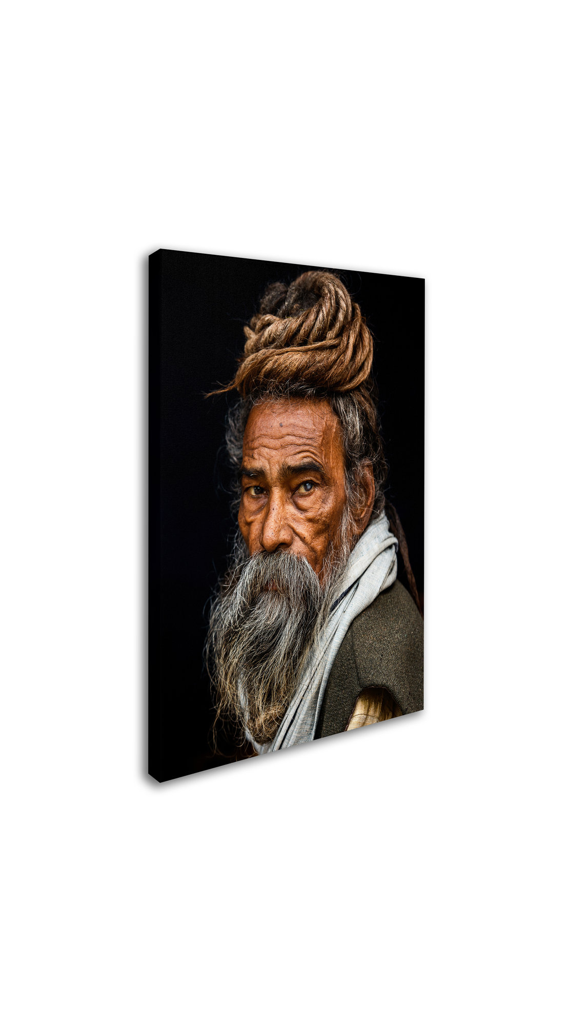 Rakesh J V 'Portrait Of A Sadhu' Canvas Art, 12"x19" - Contemporary ...