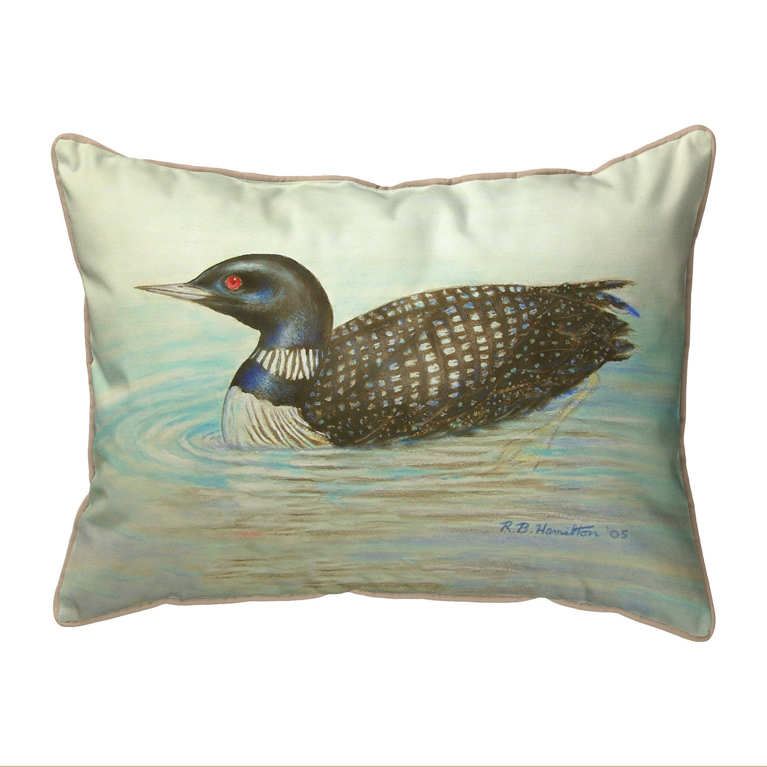 Loon Large Indoor/Outdoor Pillow 16x20, 16 inches x 20 inches - Rustic ...