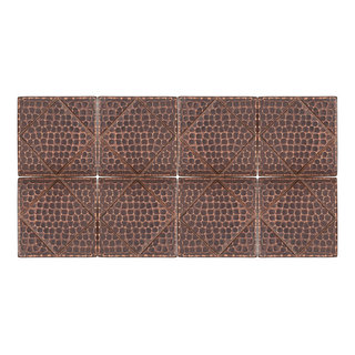 Hammered Copper Tile with Diamond Design - Rustic - Wall And Floor Tile ...