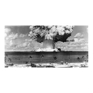 "Bikini Atoll - Operation Crossroads Baker Detonation, 1946" Paper Art ...
