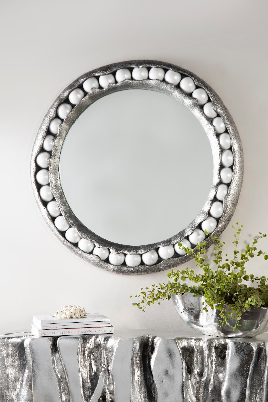 Pearl Mirror, Round, 36x3x36" - Beach Style - Wall Mirrors - by ...