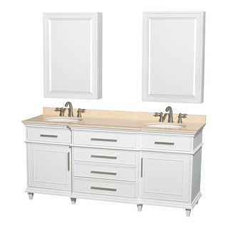 Berkeley Double Vanity, 24" Cabinets, 72 inch Double - Transitional ...