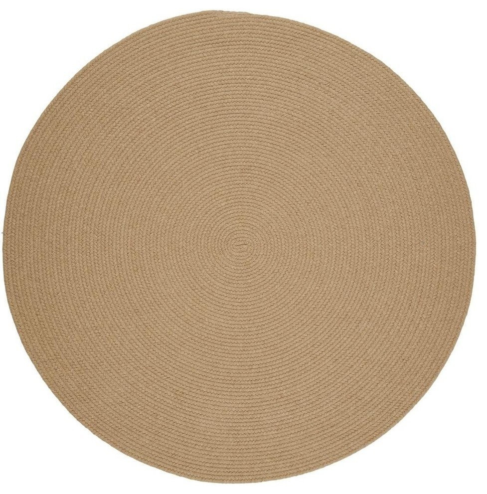 Solid Wool Rug, Wheat, 6' Round, 6' Round - Farmhouse - Area Rugs - by ...
