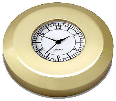 Chelsea Chart Weight Clock in Brass - Beach Style - Desk And Mantel ...