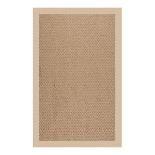 Zoe-Raffia Machine Tufted Rectangle Rug, Ecru, 8'x8' - Beach Style ...