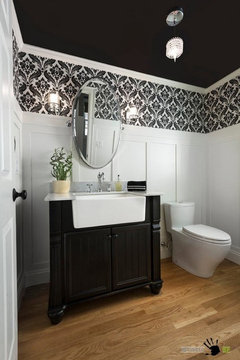 Ceiling is too high in my tiny powder room!