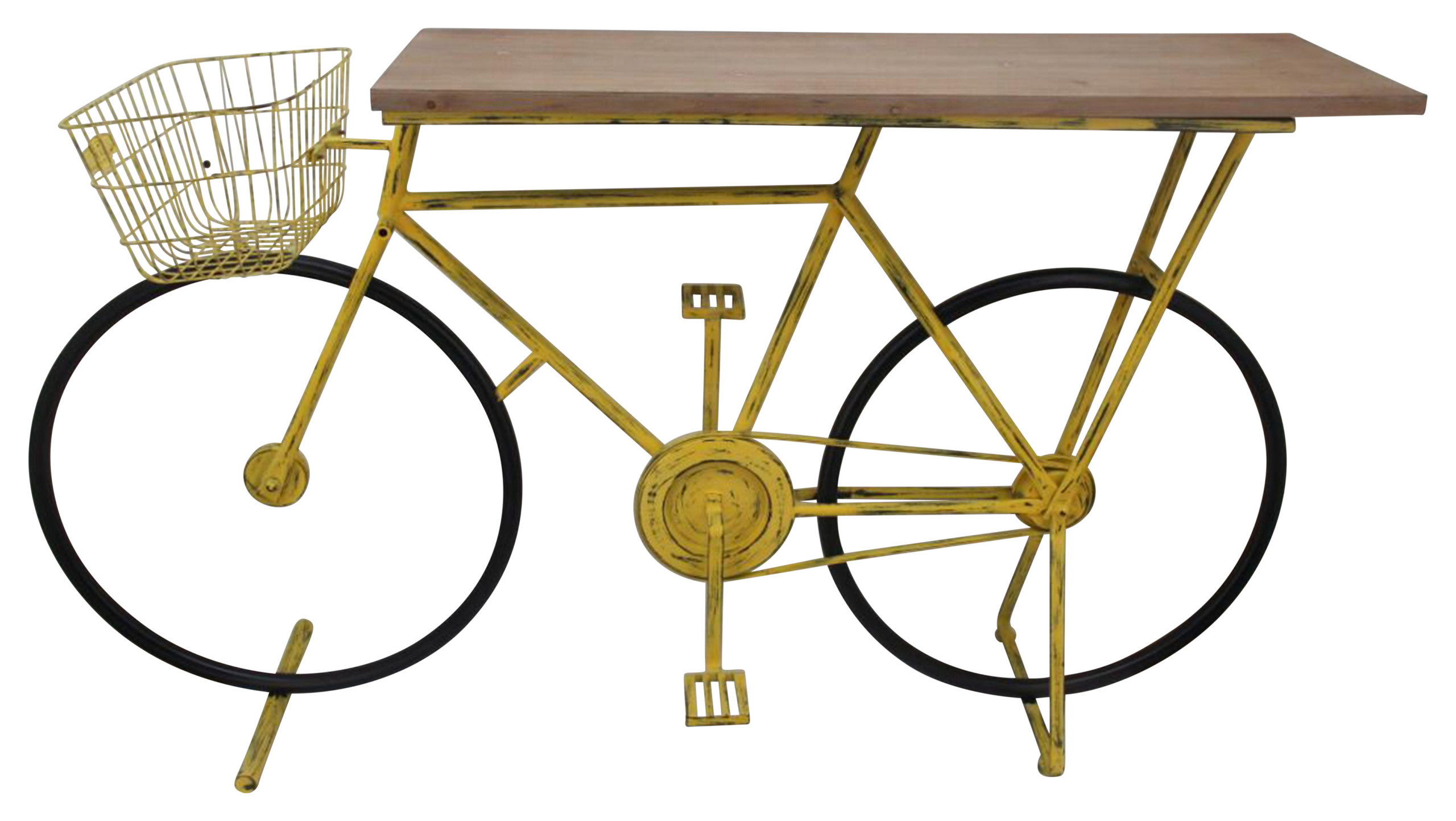 Bicycle Console Table,Yellow - Farmhouse - Console Tables - by ...