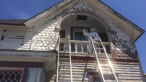 Repainting a local historic home - huge transformation!