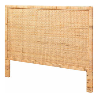 Sri Natural Rattan & Mahogany Headboard - Beach Style - Headboards - by ...