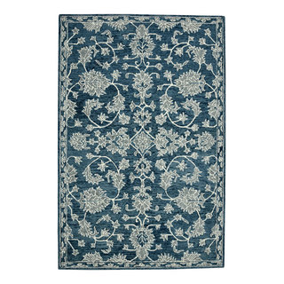Rebecca Hope Hand-Hooked Wool Area Rug, 5' x 8' - Traditional - Area ...