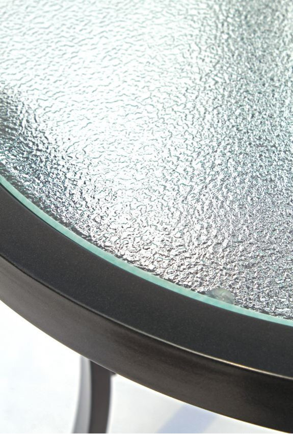Garden Elements Bellevue 20 Round Glass Top Table - Transitional ...