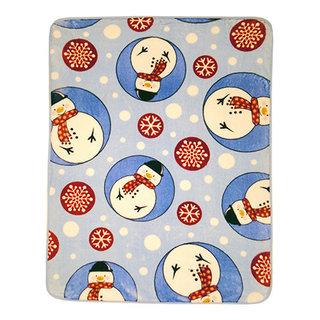 Snowman High-Pile Oversized Throw, 60"x80" - Traditional - Throws - by ...