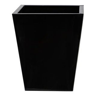 15" Classic Square Metal Planter - Transitional - Indoor Pots And ...