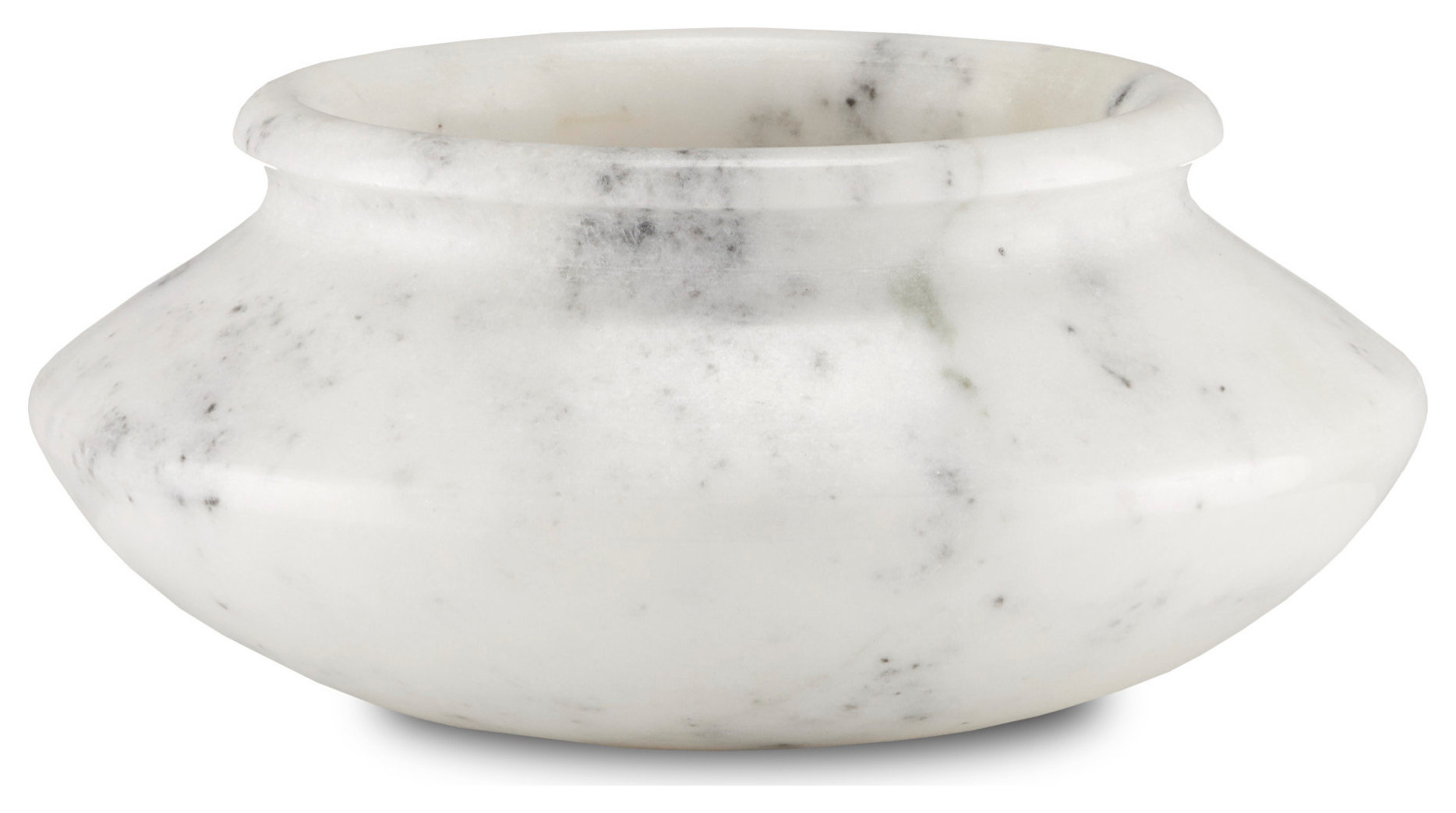 Punto Small White Marble Bowl - Transitional - Decorative Bowls - by ...