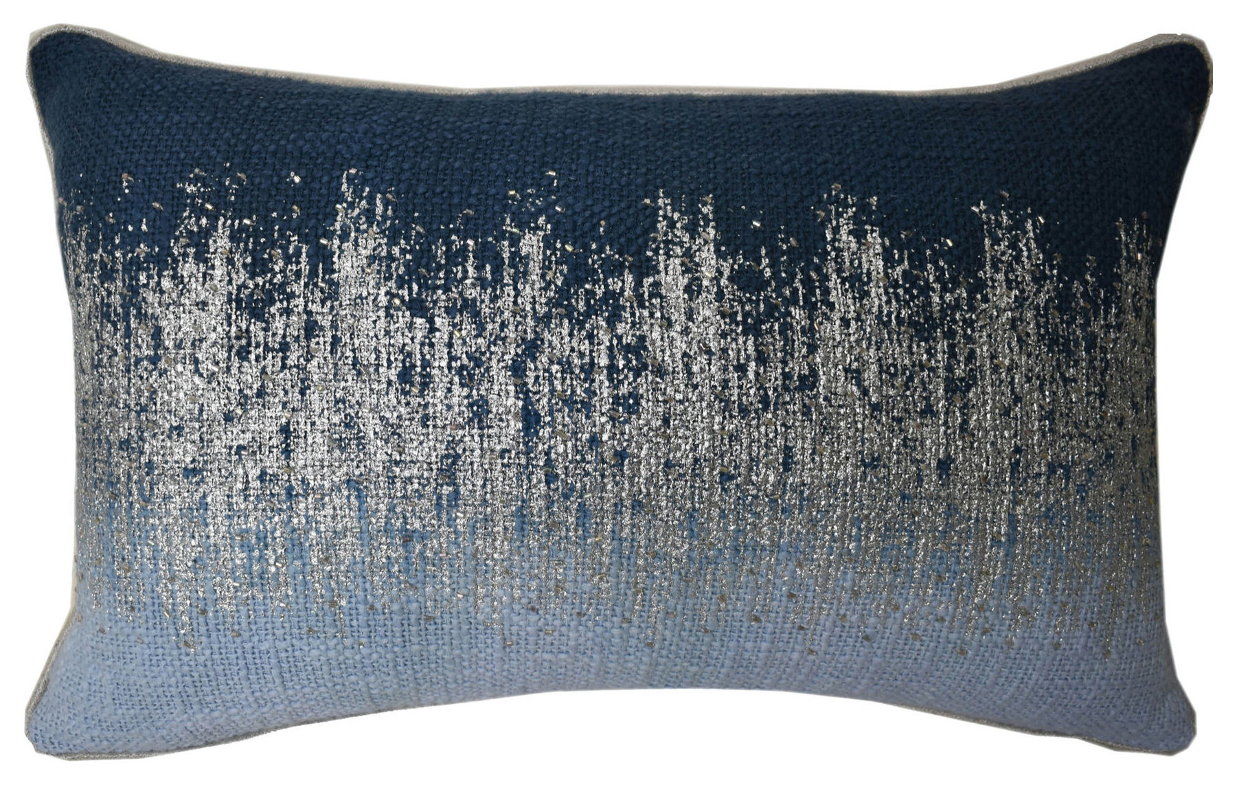 20x12" Cotton, Ombre Effect Hand Embroidery W/foil - Contemporary ...