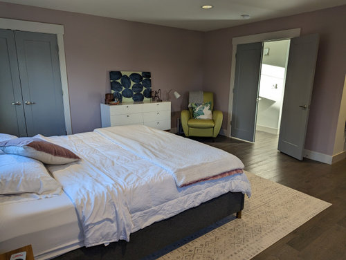 Lighting suggestions for off center bed | Houzz Forum