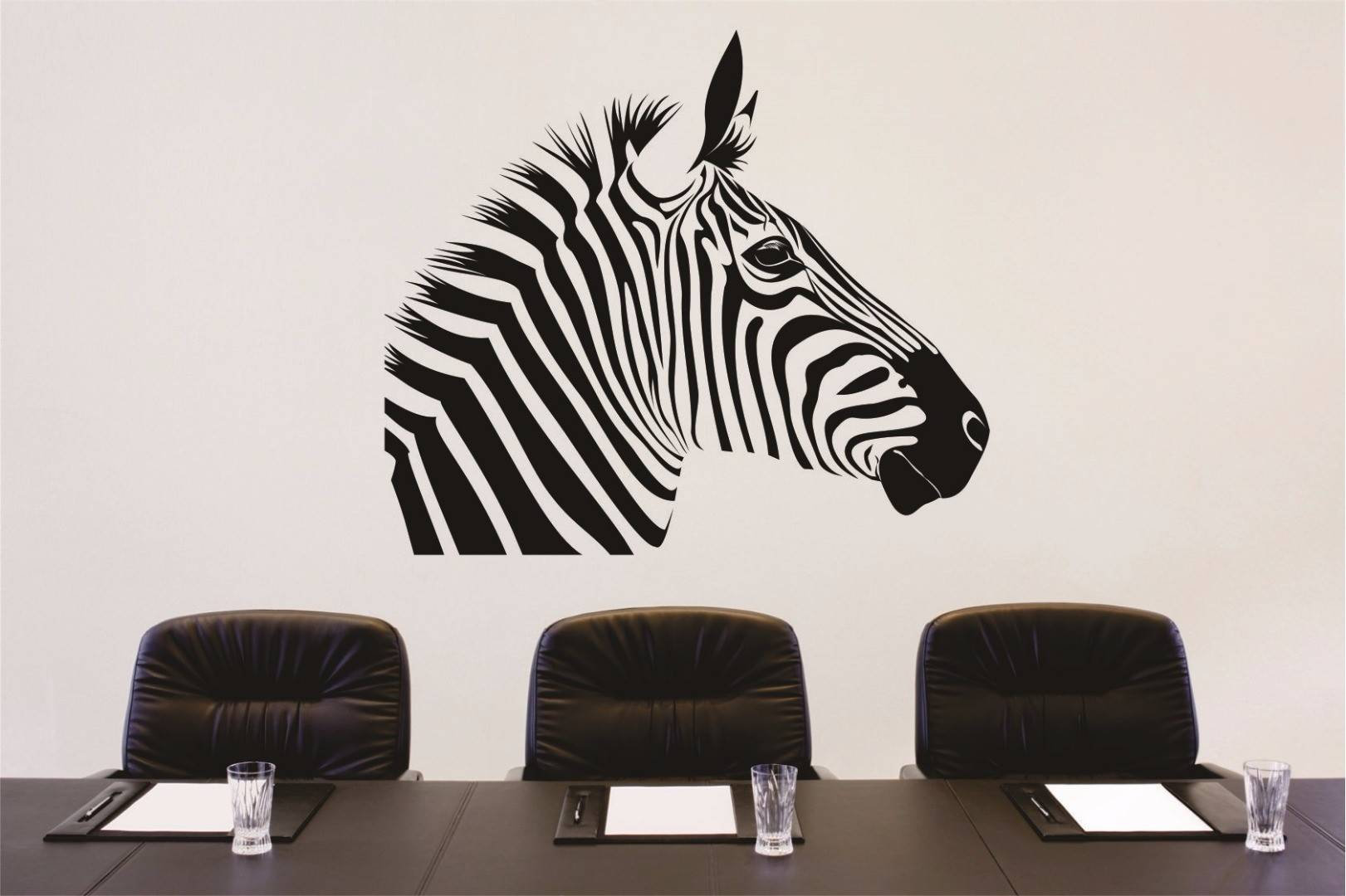 Decal, Zebra Head Zoo Animal Print, 20x30", 20X30 - Contemporary - Wall ...