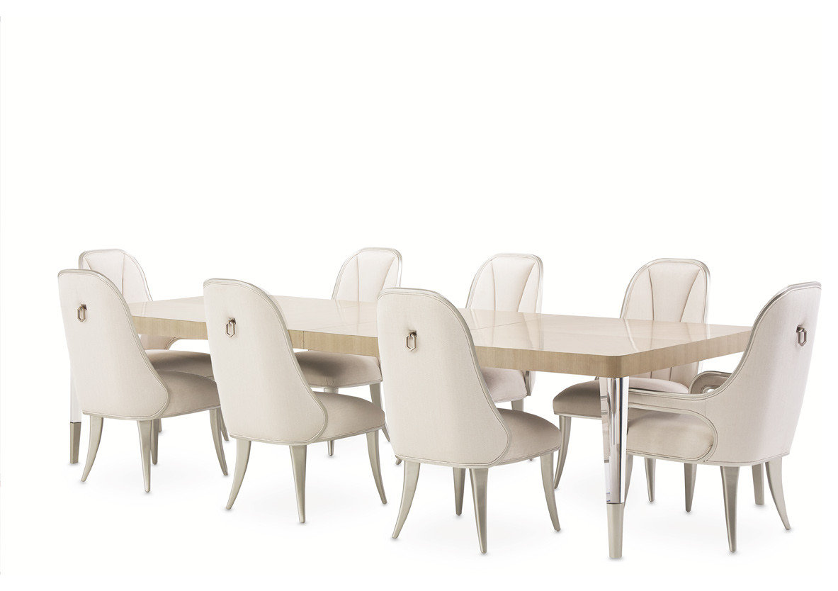 AICO Furniture Penthouse 9 Piece Dining Room Set - Contemporary ...