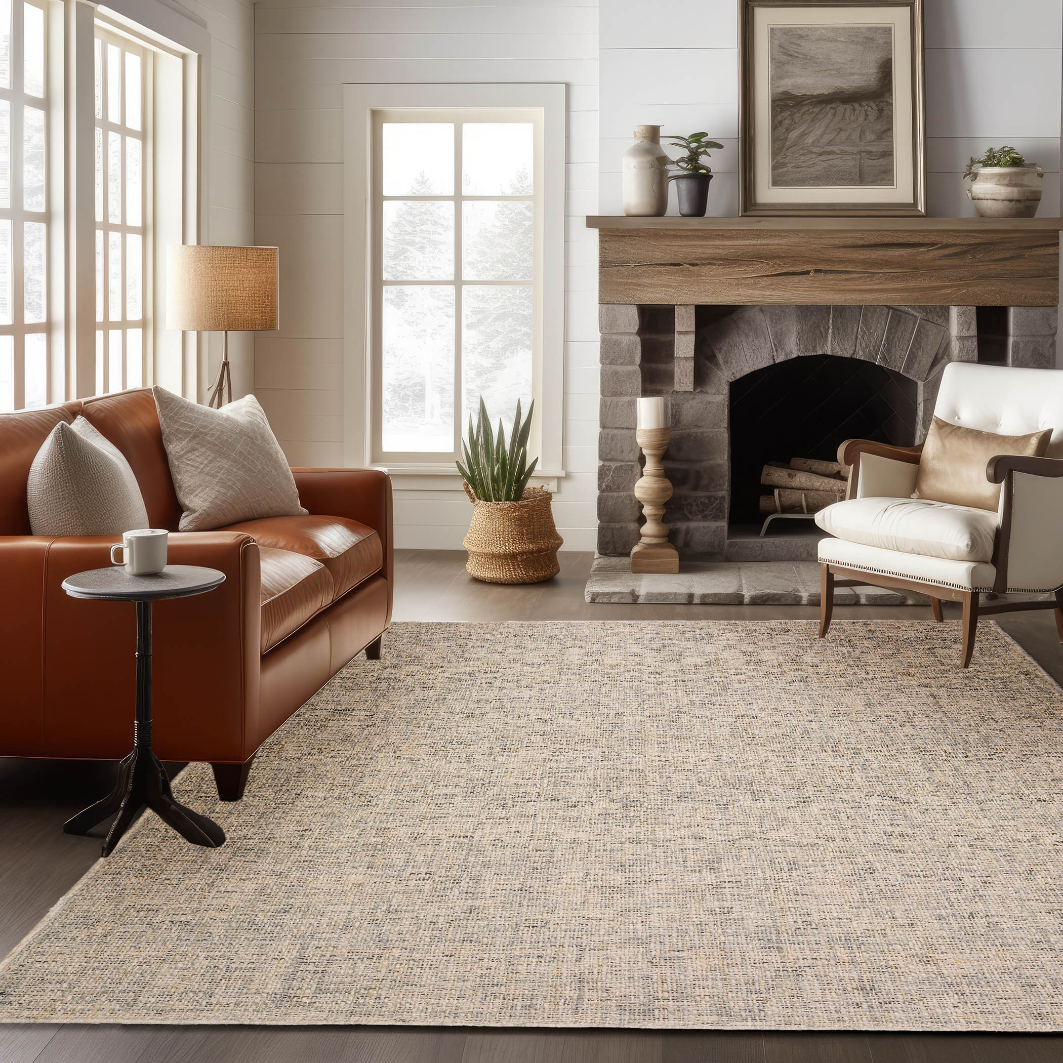 Dalyn Abruzzo Ivory 8'x10' Rectangle Rug, 8'x10' - Contemporary - Area ...
