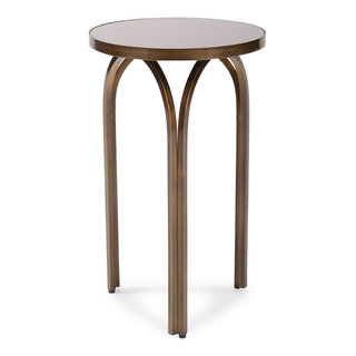 Howard Elliott Palladio Brushed Brass Tea Tint Side Table 11262 ...