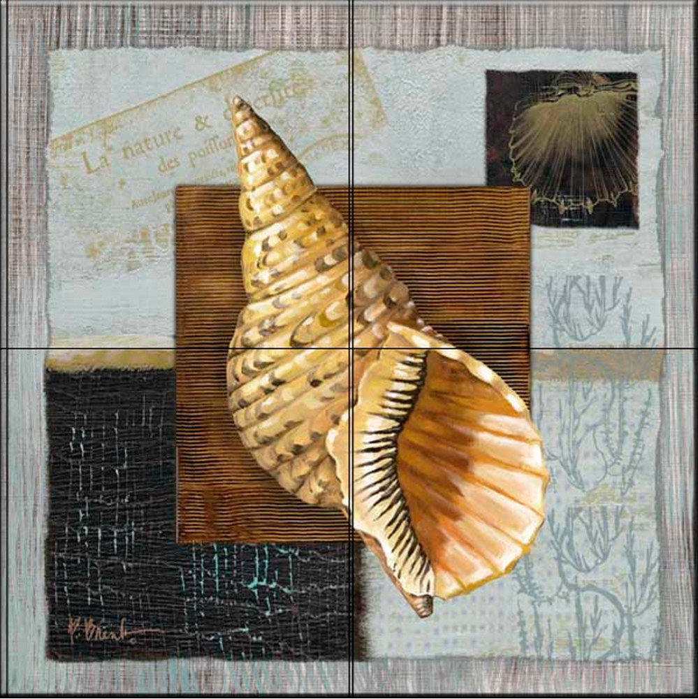 Tile Mural, Westport Triton by Paul Brent, 18" x 18" (9 Tiles) - Beach ...