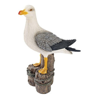 Dockside Seagull Statue - Beach Style - Garden Statues And Yard Art ...