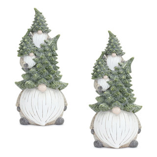 Triple Gnome Stack, 2-Piece Set, 11.75"H Resin - Transitional - Holiday ...