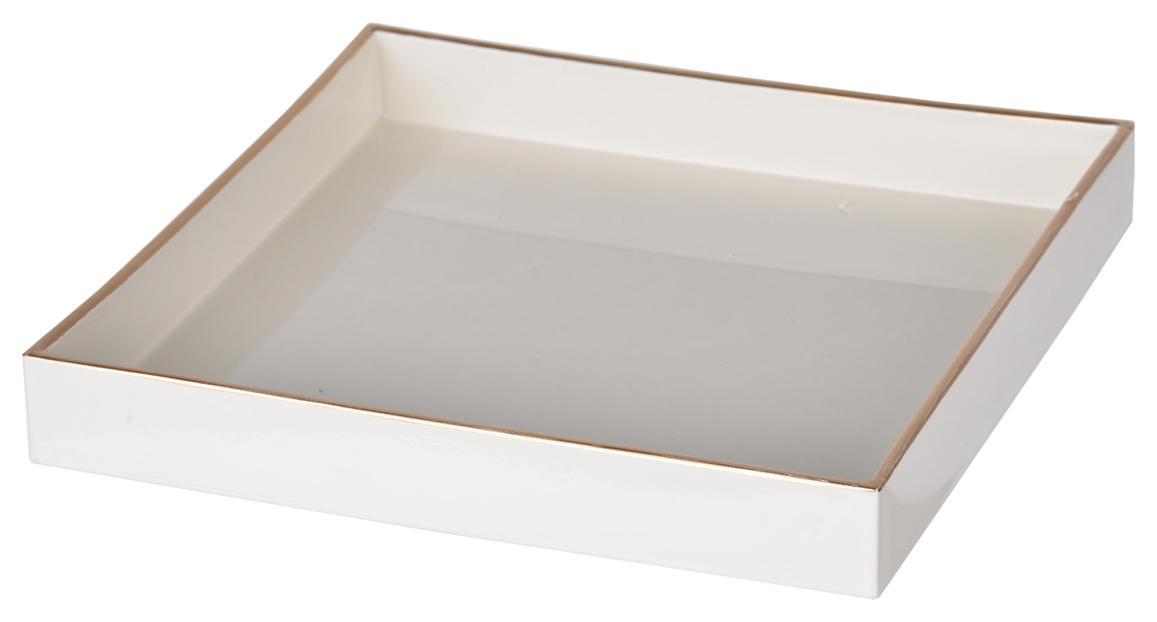 Mimosa Square Tray,White, 8.7x8.7x1.2 - Contemporary - Serving Trays ...