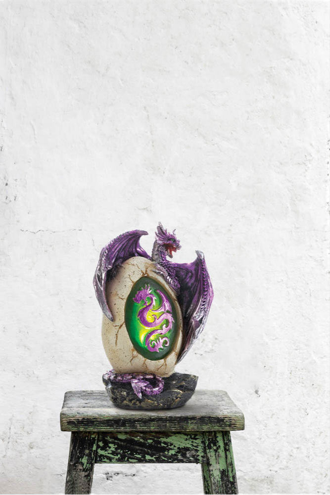 Purple Dragon Egg Statue - Contemporary - Decorative Objects And ...