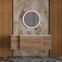 Bathroom Vanity Comfort Teak Wood Mirror 40", 48" (12+24+12)-Omega ...