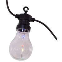 Kurt Adler 40-Light Edison Bulb Set With Multi-Colored Fairy Lights, 18 ...