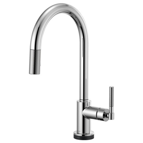 Kitchen faucets with angled spout vs downward spout