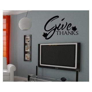 Give thanks Vinyl Wall Decal hd027, 23 in. - Contemporary - Wall Decals ...