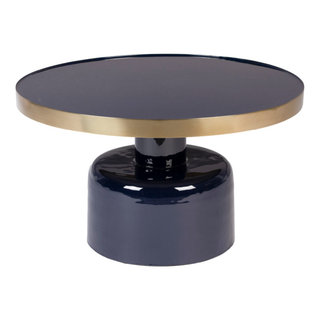 Round Enameled Coffee Table Zuiver Glam Contemporary Coffee Tables by OROA Distinctive Furniture Houzz