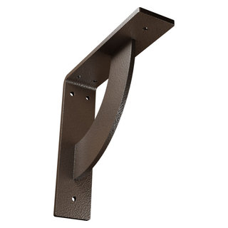 1 1/2"Wx5 1/2"Dx8"H Edwards Wrought Iron Bracket, Single Center Brace ...