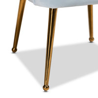 Coralye Velvet Upholstered Seashell Accent Chair, Light Blue ...