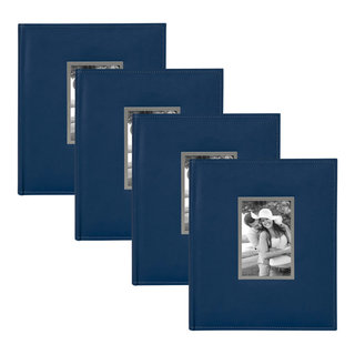 Sleek Faux Leather Photo Album Set, 440 Photos - Contemporary - Photo ...