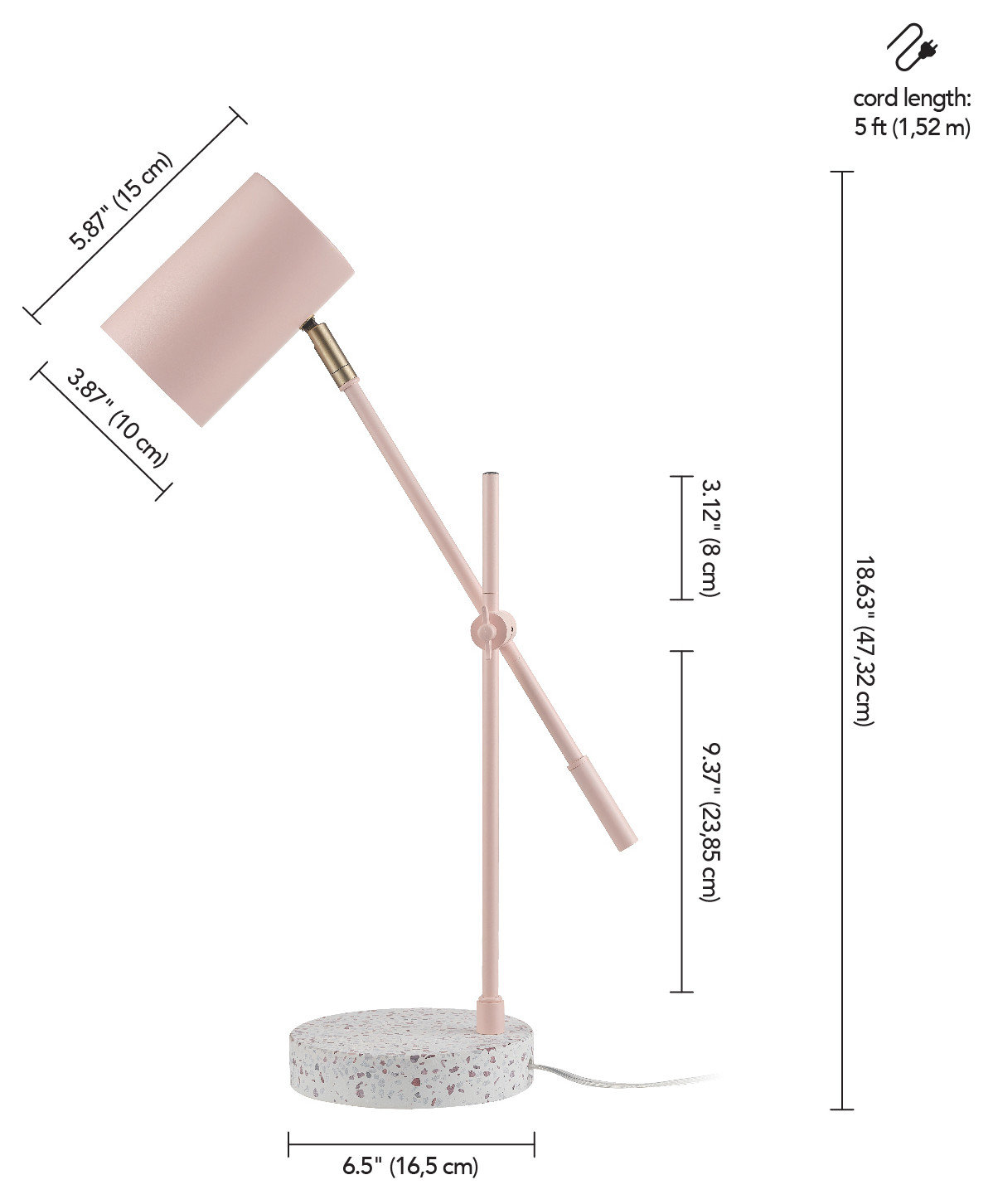 Pratt 18" Matte Pink Adjustable Balance Arm Desk Lamp - Contemporary ...