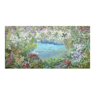 "Cascata tropicale" Digital Paper Print by Andrea Del Missier, 26"x14 ...