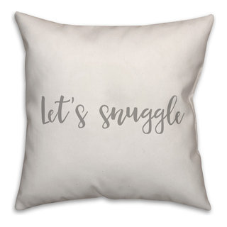 Let's Snuggle Pillow, White - Contemporary - Decorative Pillows - by ...